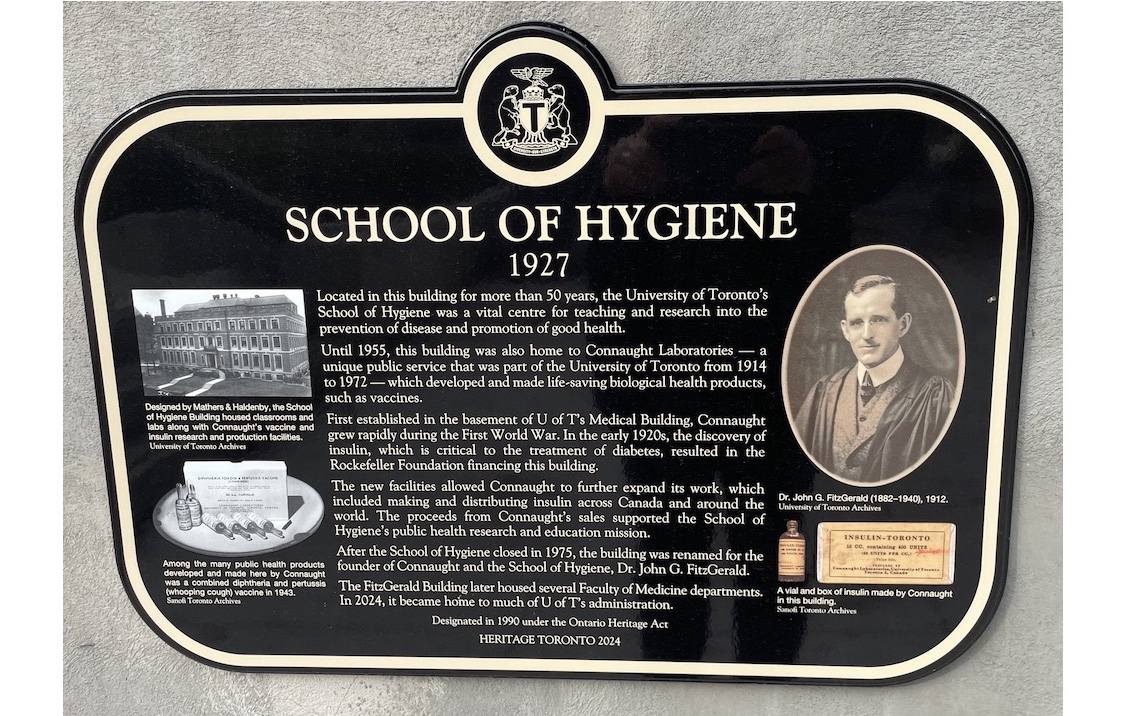 Heritage Toronto Plaque Honours the School of Hygiene Building’s Legacy ...